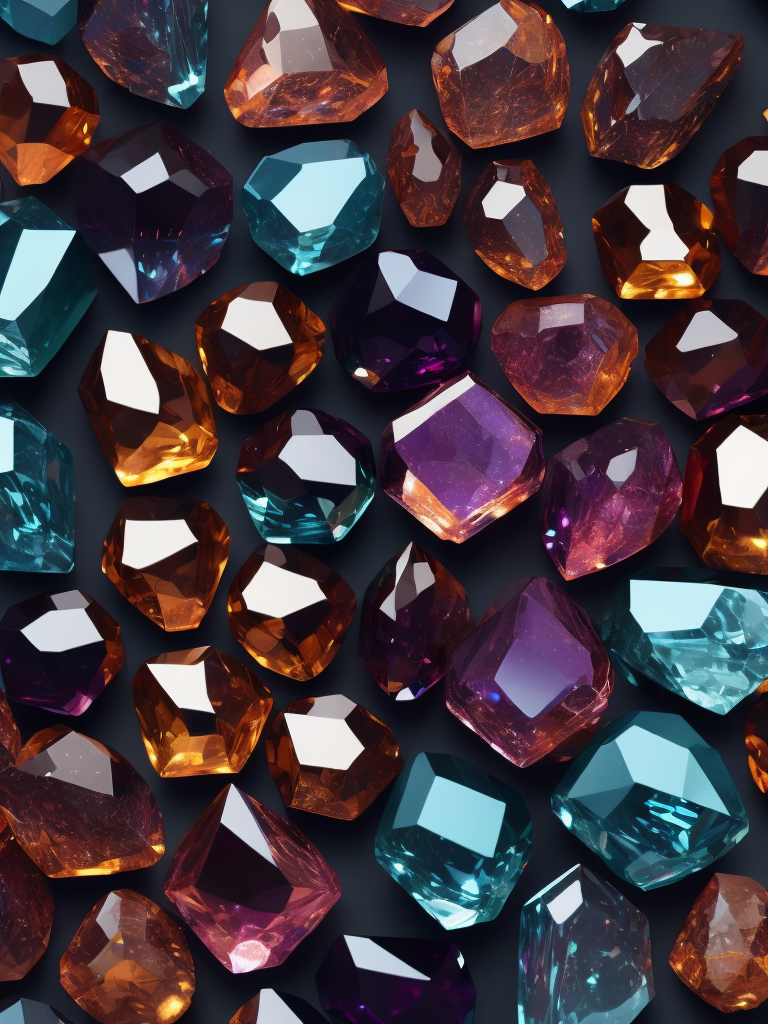 Premium Free ai Images | crystal texture pattern background top view ...