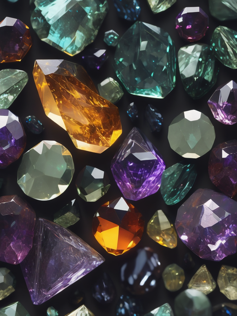 Premium Free ai Images | crystal texture pattern background top view ...