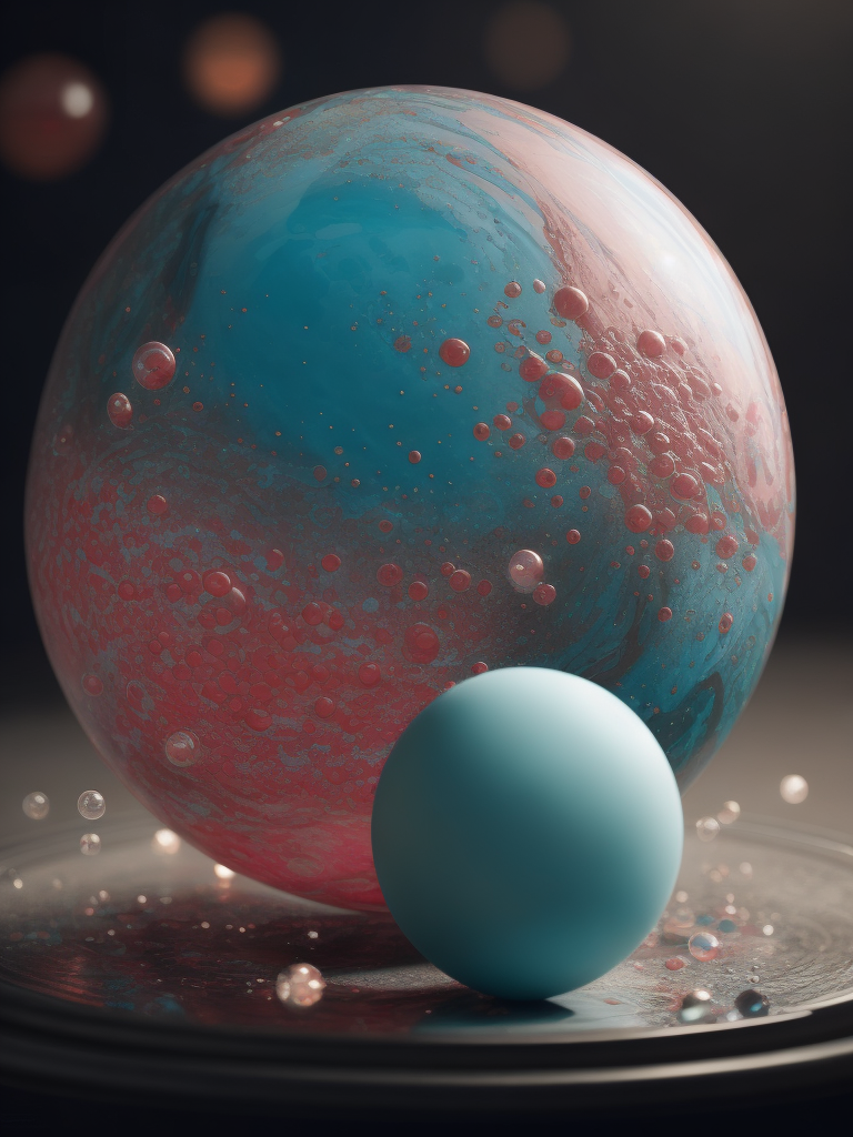 Premium Free ai Images | balls of unstirred paint marbling floating loosely in empty photo ...