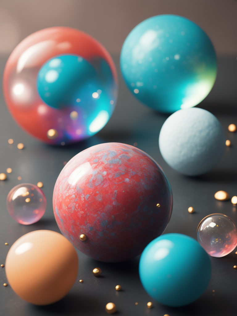 Premium Free ai Images | balls of unstirred paint marbling floating ...