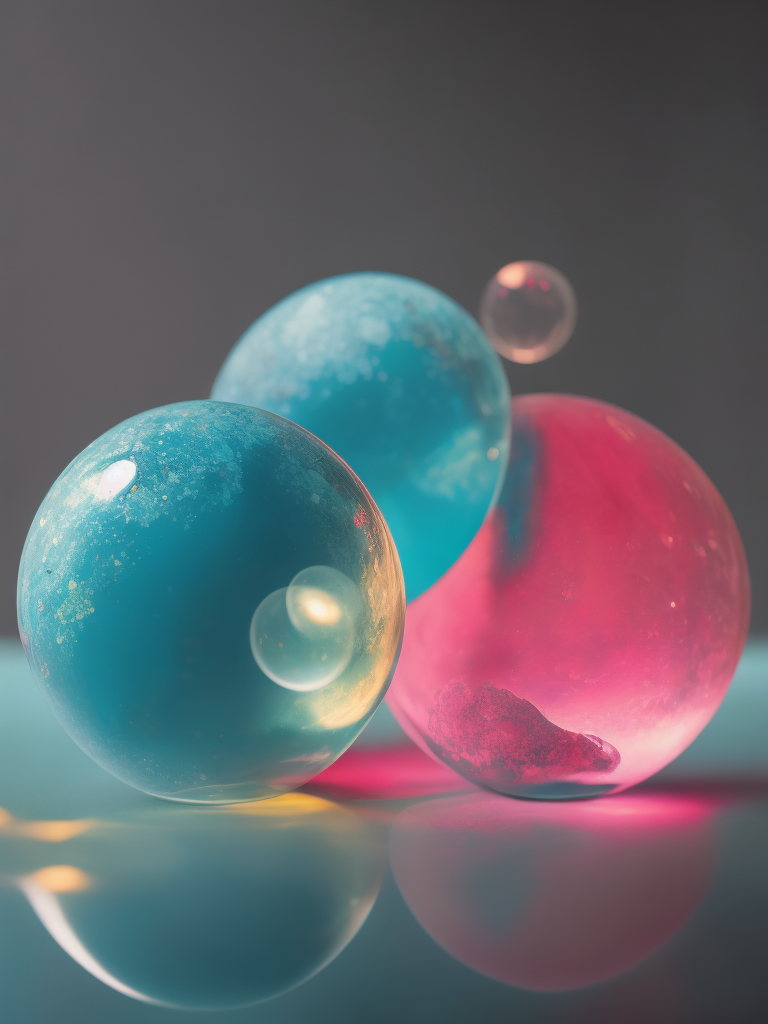 Premium Free ai Images | balls of unstirred paint marbling floating loosely in empty photo ...