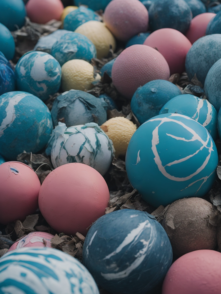 Premium Free ai Images | balls of unstirred paint marbling floating ...