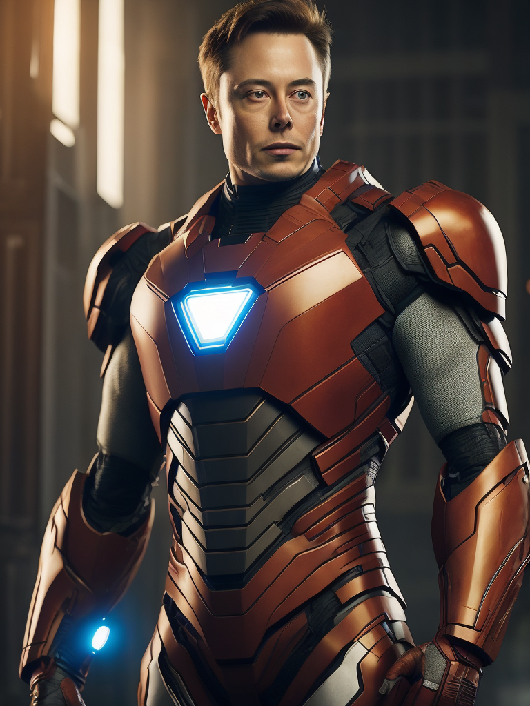 Premium Free ai Images | elon musk in the iron man suit from the marvel ...