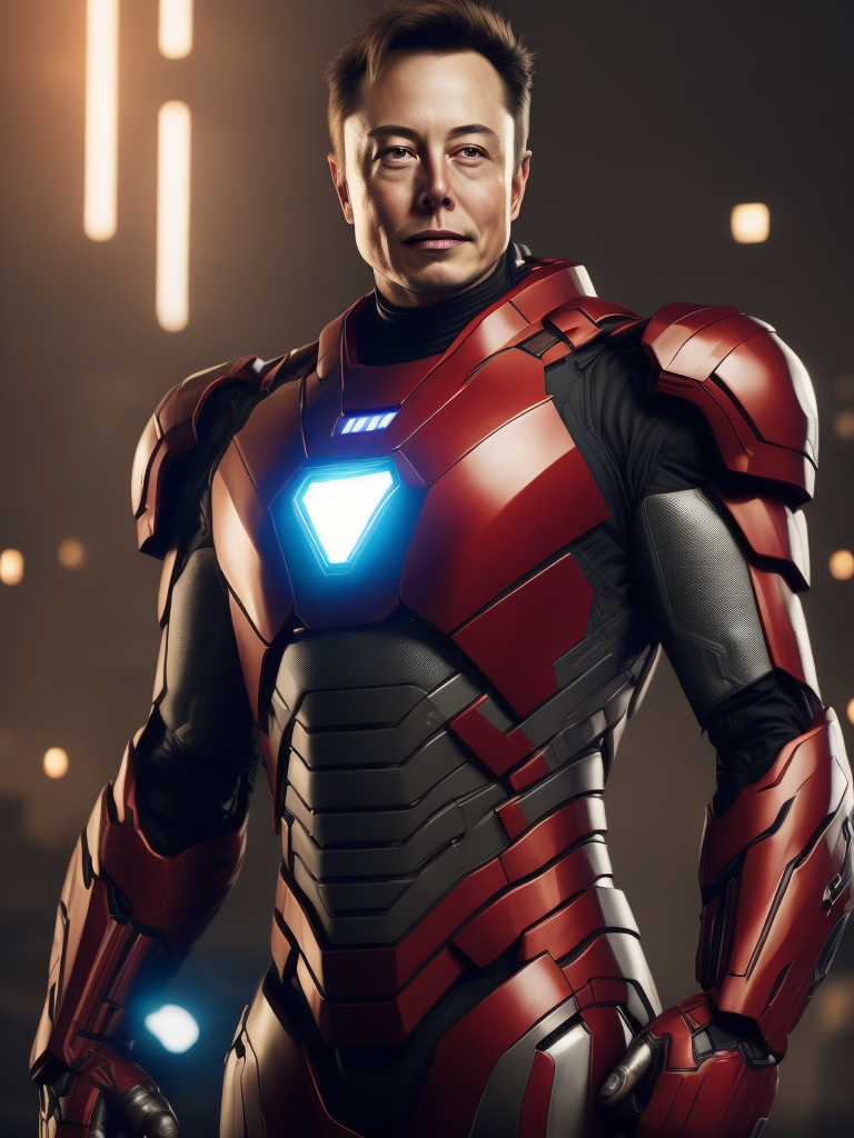 Premium Free ai Images | elon musk in the iron man suit from the marvel ...