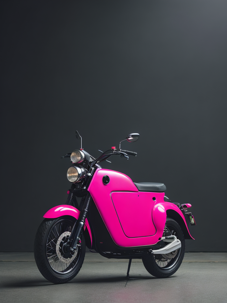 Premium Free ai Images | bright pink electric moped designed by dieter ...