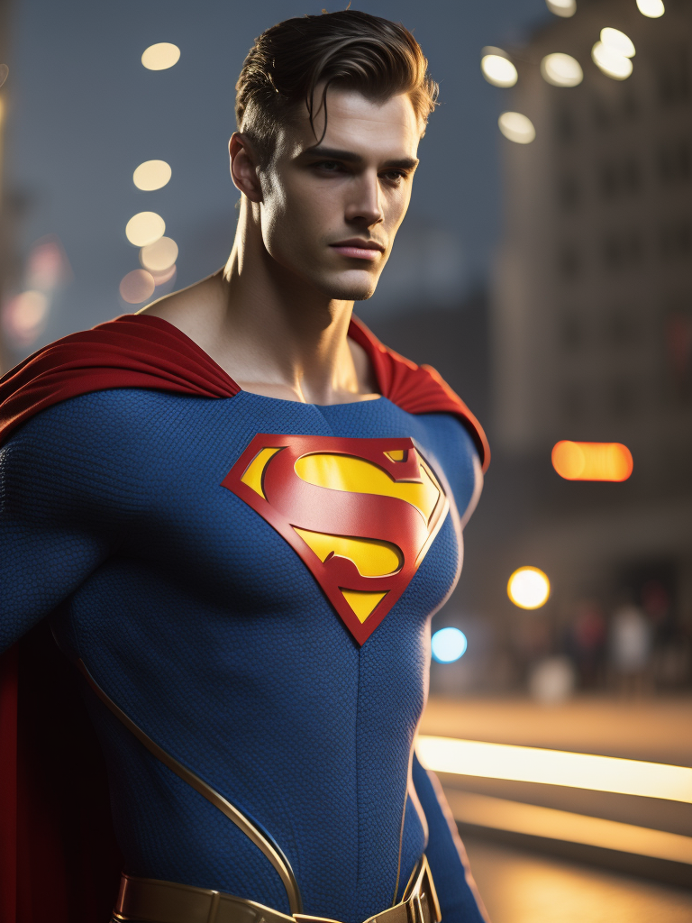 Premium Free ai Images | portrait of superman in knitted suit large ...