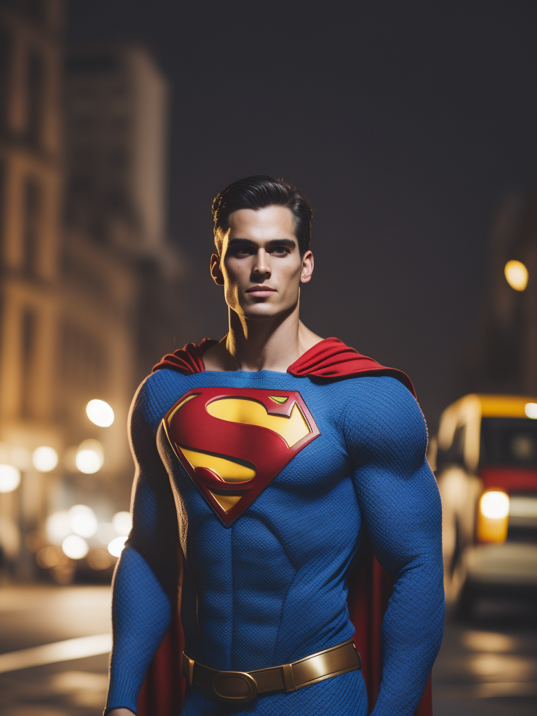 Premium Free ai Images | portrait of superman in knitted suit large ...