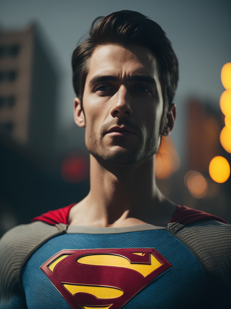 Premium Free ai Images | portrait of superman in knitted suit large ...