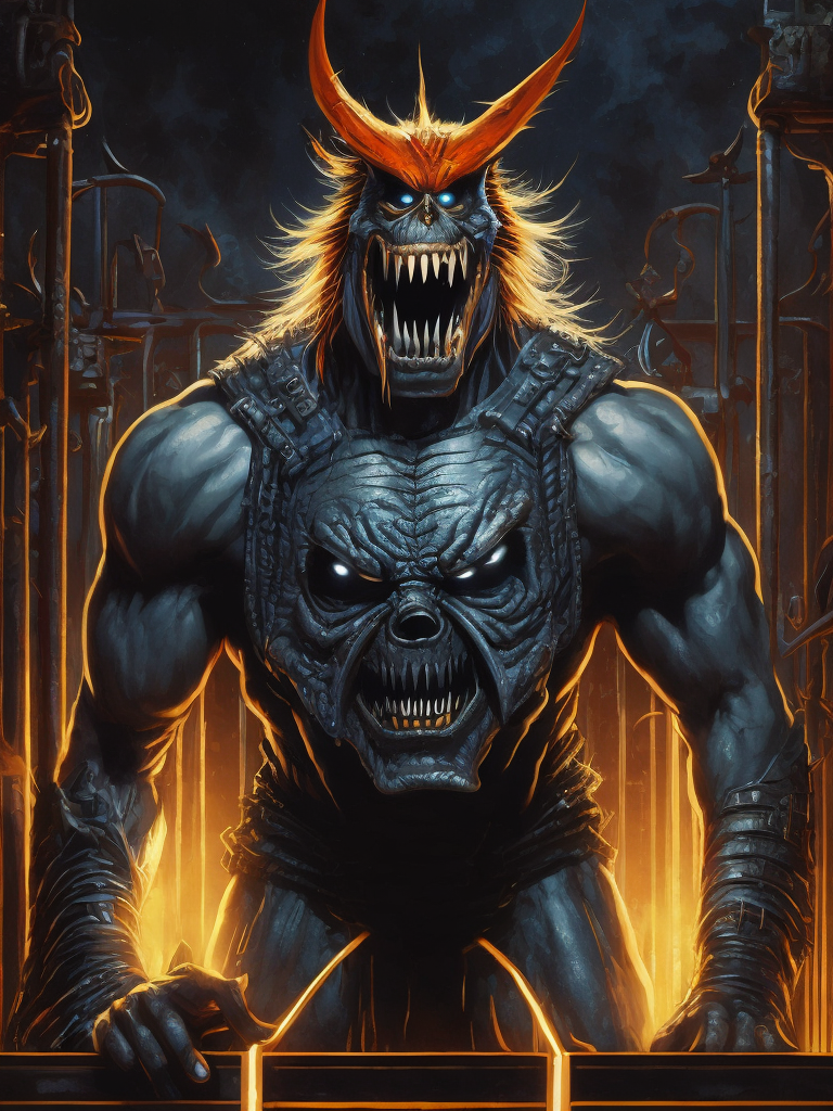 Premium Free ai Images | scary heavy metal art scary psycho killer ...