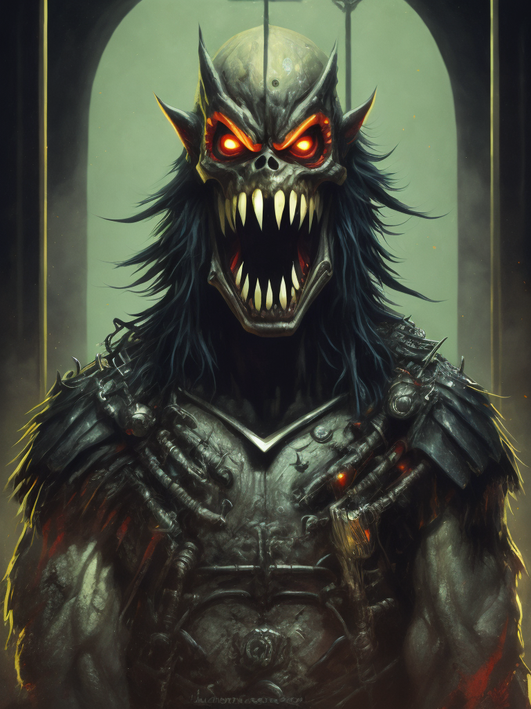 Premium Free ai Images | scary heavy metal art scary psycho killer ...
