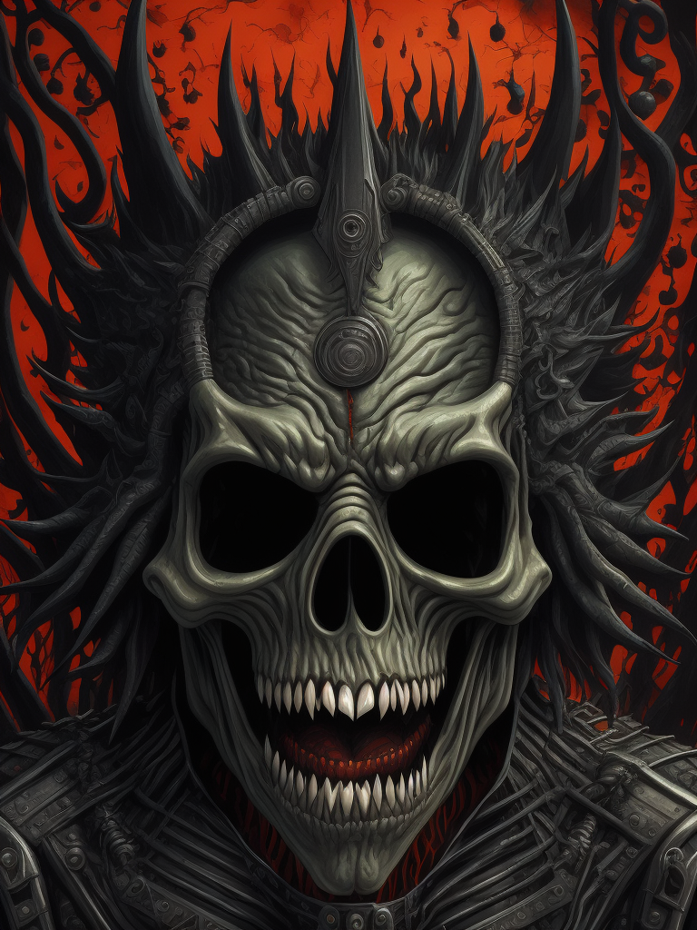 Premium Free ai Images | scary heavy metal art scary psycho killer ...