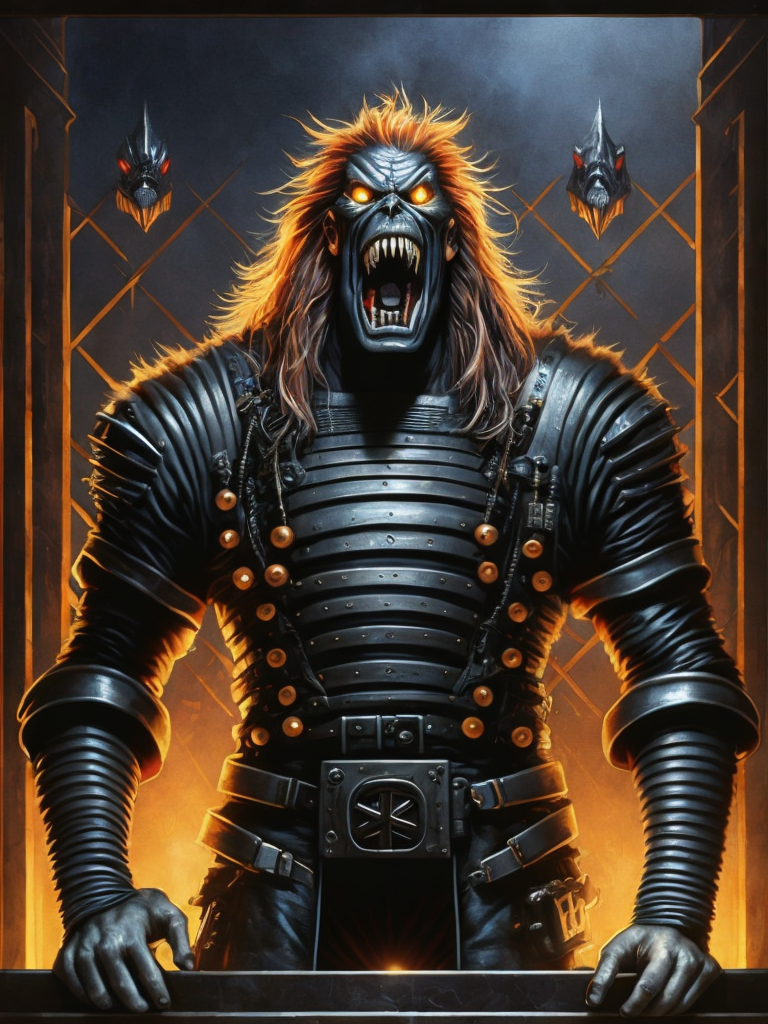 Premium Free ai Images | scary heavy metal art scary psycho killer ...