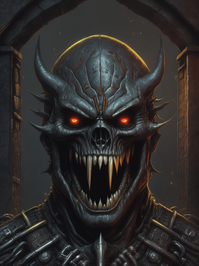 Premium Free ai Images | scary heavy metal art scary psycho killer ...