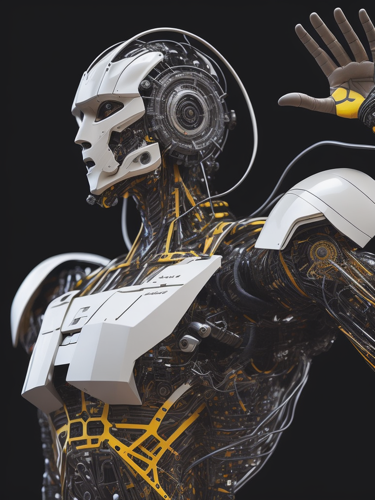 Premium Free ai Images | an award winning fully transparent robot with ...