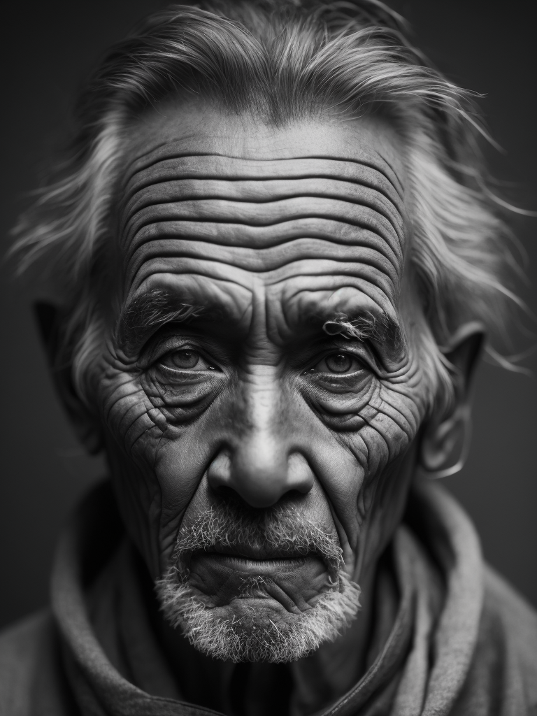 Premium Free ai Images | portrait of tribal elder with face tattoo ...