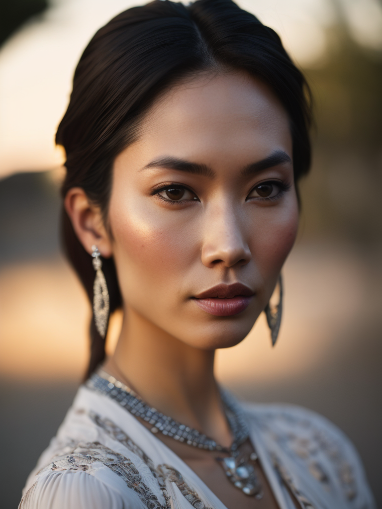 Premium Free ai Images | profile portrait of stunningly beautiful light ...