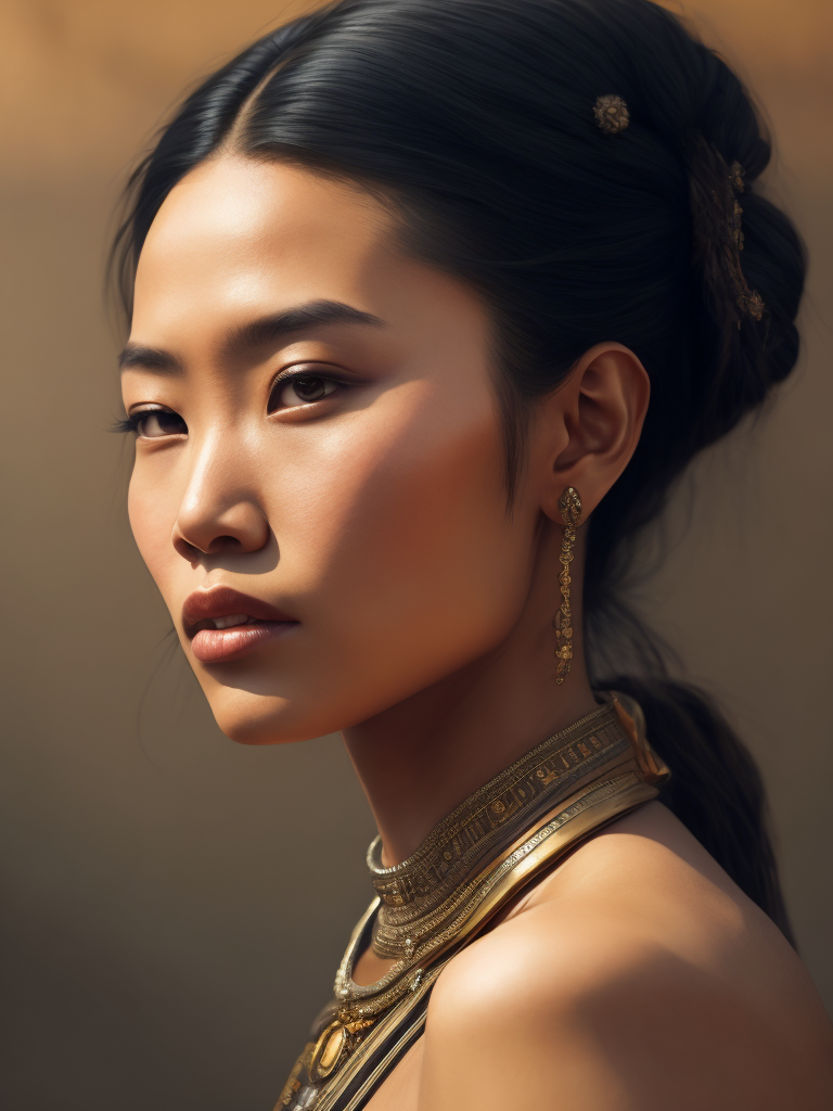 Premium Free ai Images | profile portrait of stunningly beautiful light ...