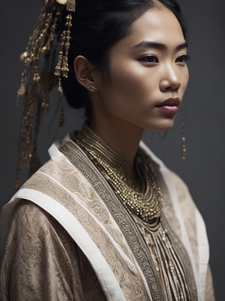 Premium Free ai Images | profile portrait of stunningly beautiful light ...