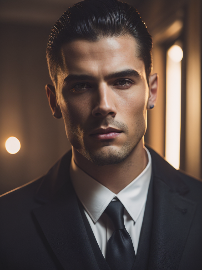 Premium Free ai Images | portrait of mafia boss in formal suit thick ...