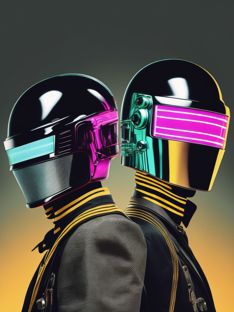 Premium Free ai Images | portrait of daft punk ultra realism super ...