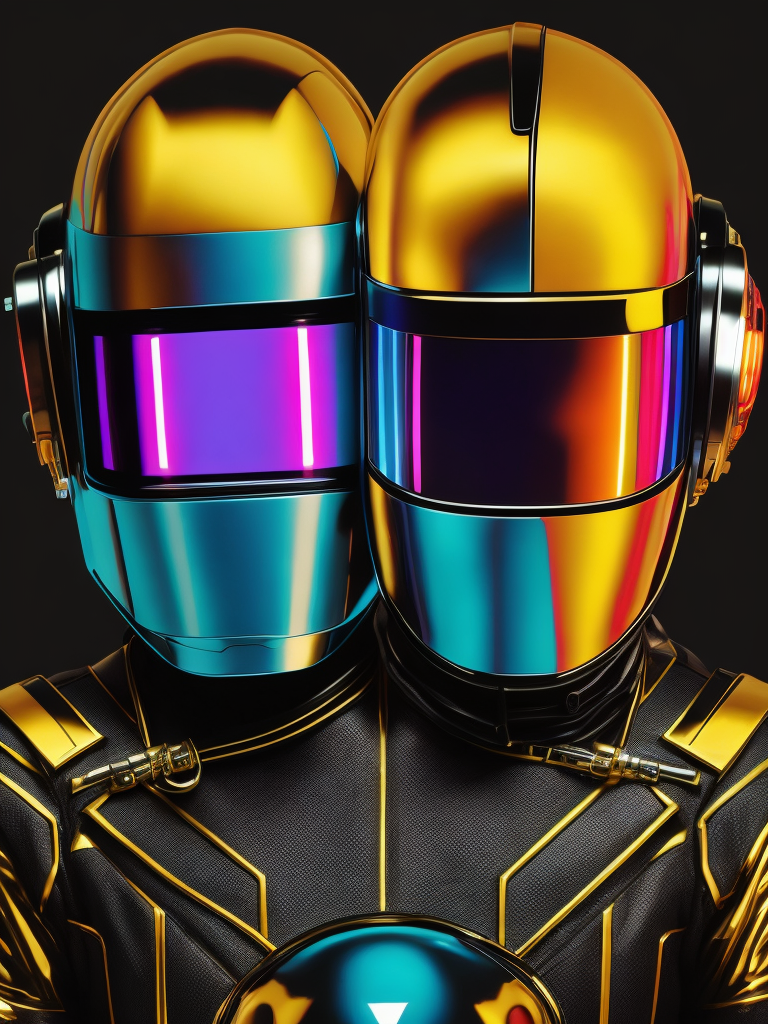 Premium Free ai Images | portrait of daft punk ultra realism super ...