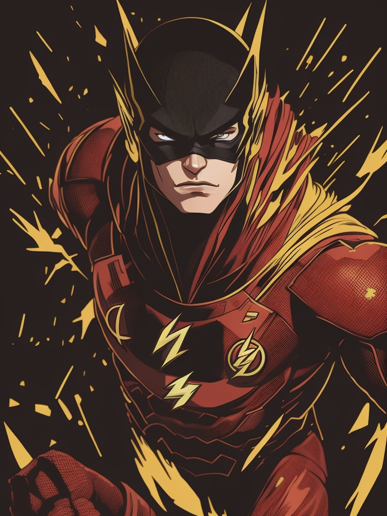 Premium Free ai Images | dc superhero flash illustration comic dc ...