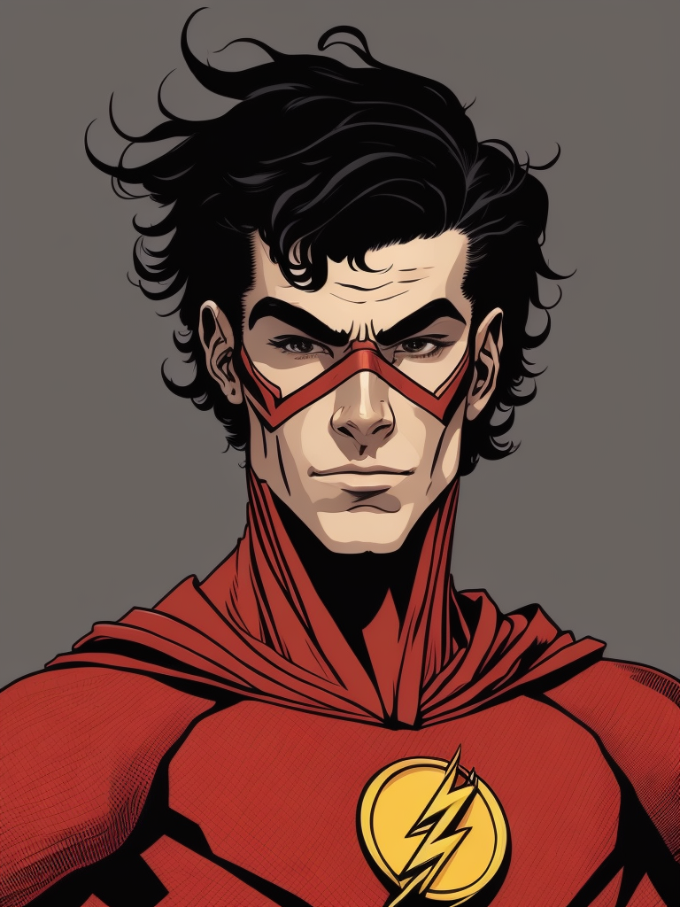 Premium Free ai Images | dc superhero flash illustration comic dc ...