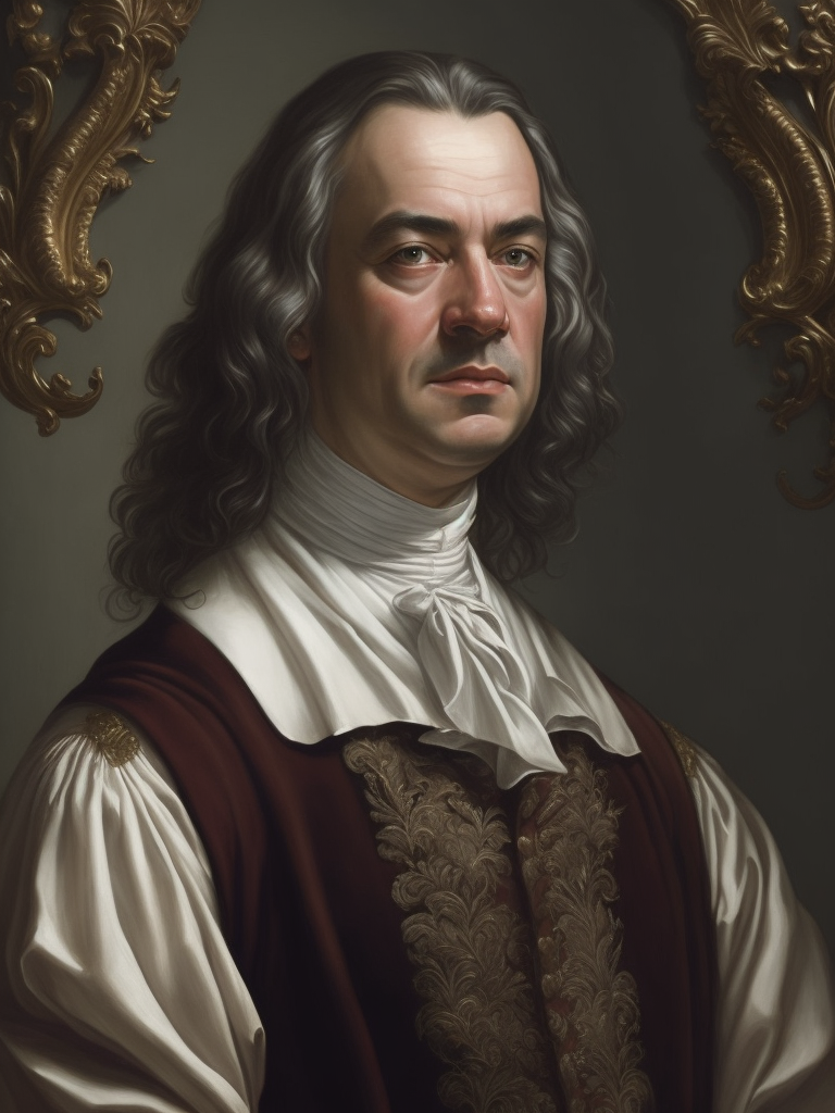 Premium Free ai Images | portrait of johann sebastian bach style of ...