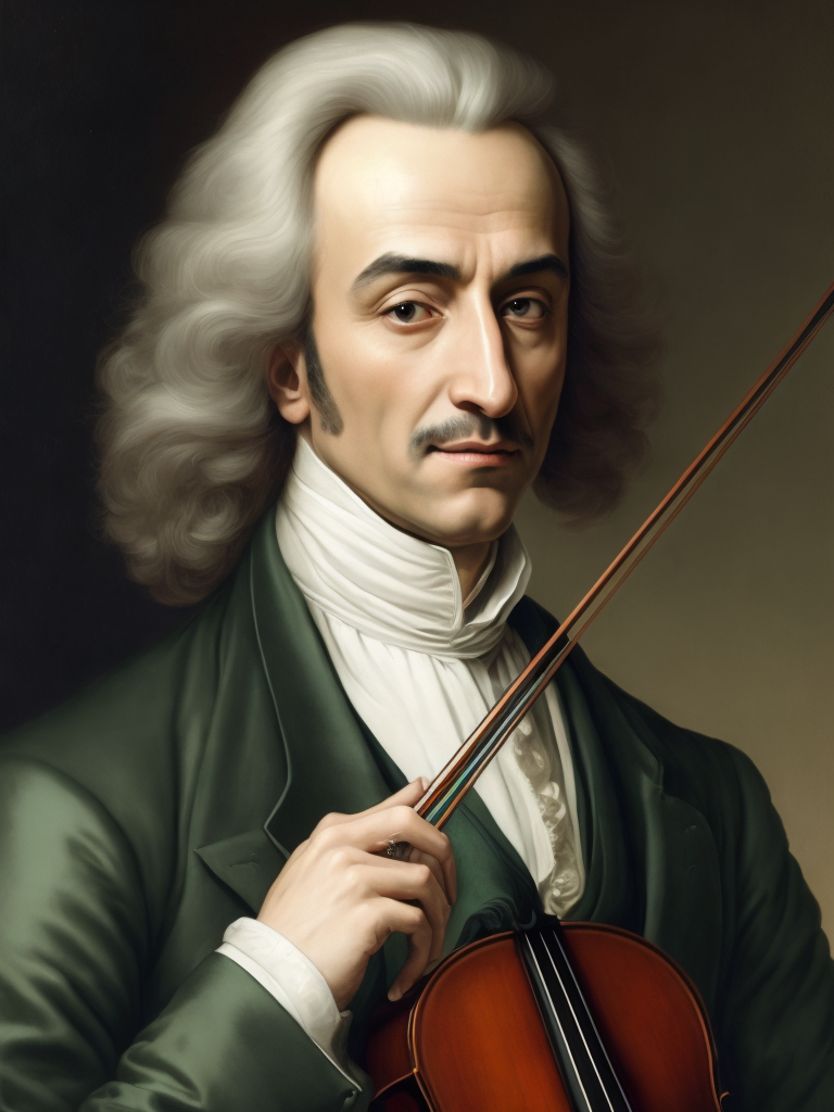 Premium Free ai Images | antonio lucio vivaldi with violin in th ...