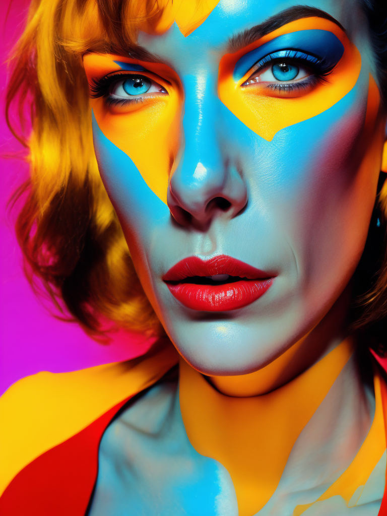 Premium Free ai Images | portrait of milla jovovich vivid saturated ...