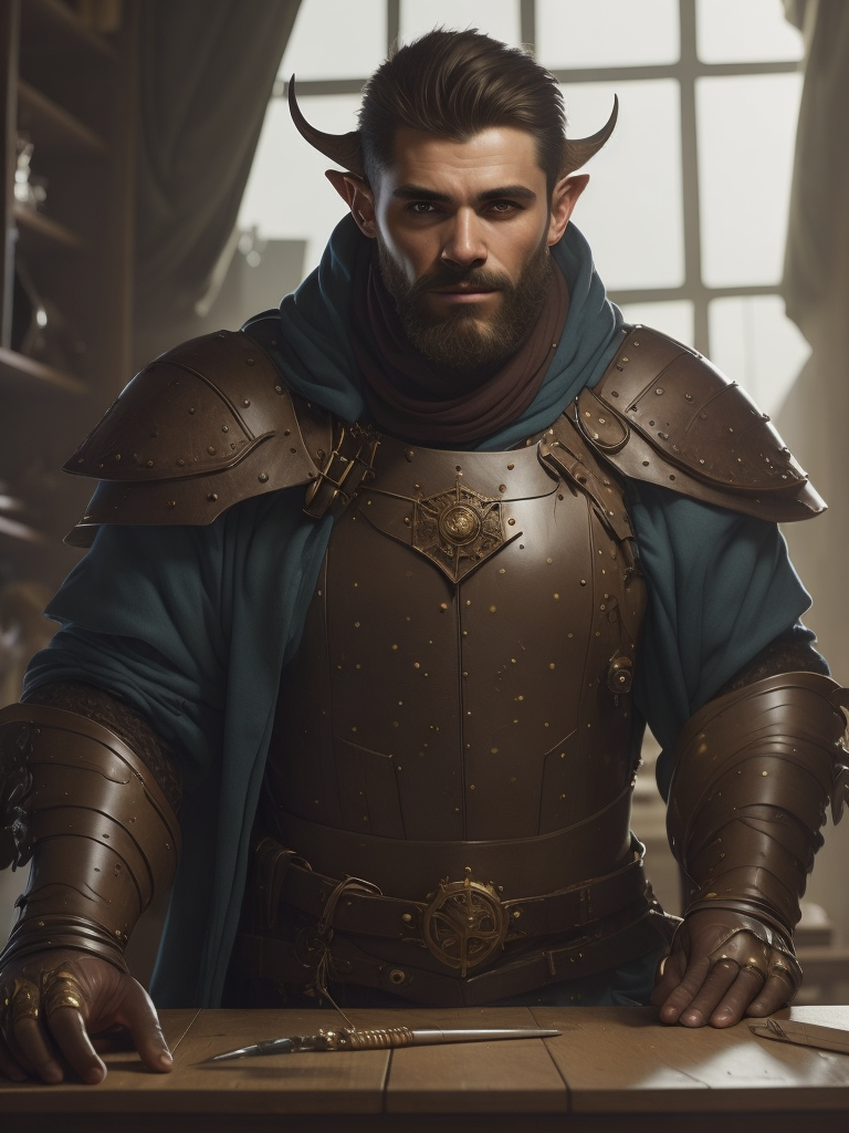 Premium Free ai Images | character concept art half orc alchemist ...