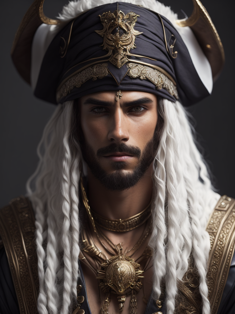 Premium Free ai Images | the epic portrait of rakham the pirate dressed ...