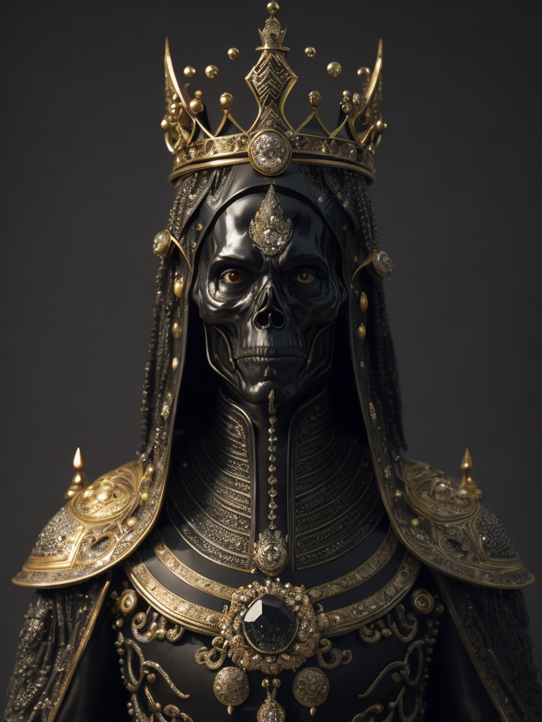Premium Free ai Images | full body obsidian sculpture of the ruler of ...