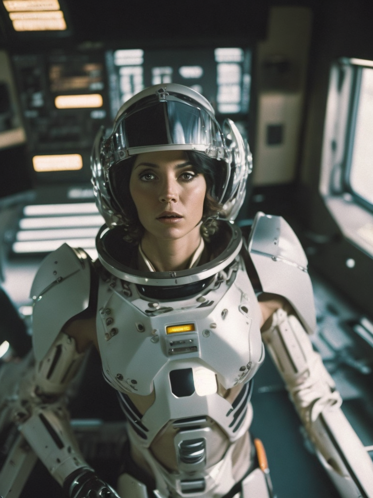 Premium Free ai Images | as female cyborg sci fi film grab ...