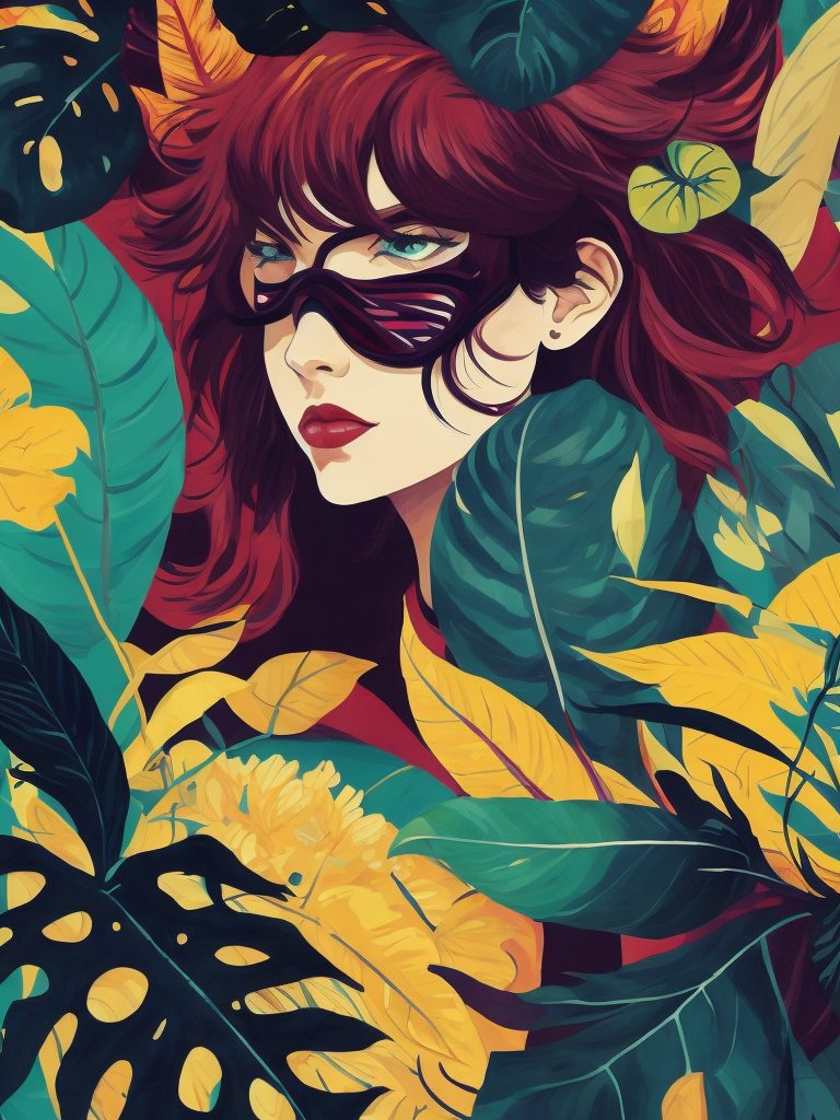 Premium Free ai Images | tropicalpunk by anna dittmann wallpaper ...