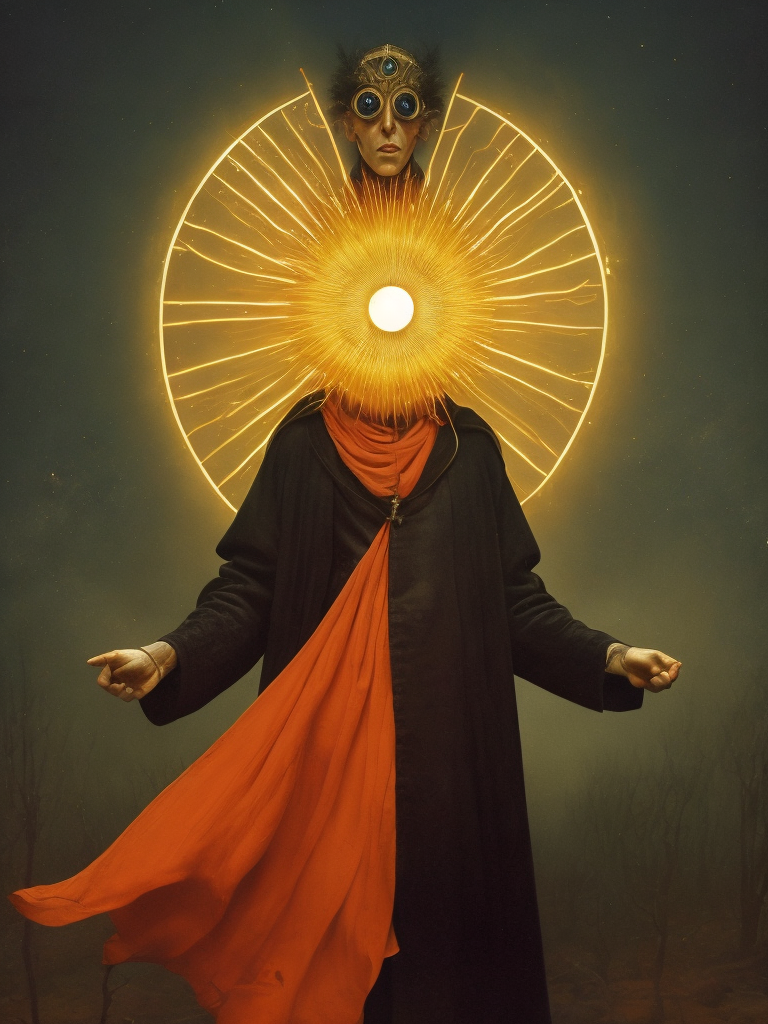 Premium Free ai Images | eldritch sun priest by remedios varo mario ...