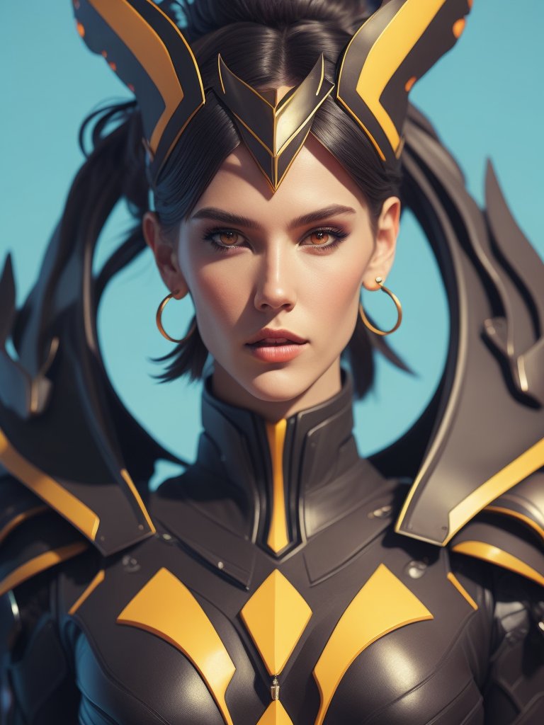 Premium Free ai Images | overwatch character goddess by jimmy marble