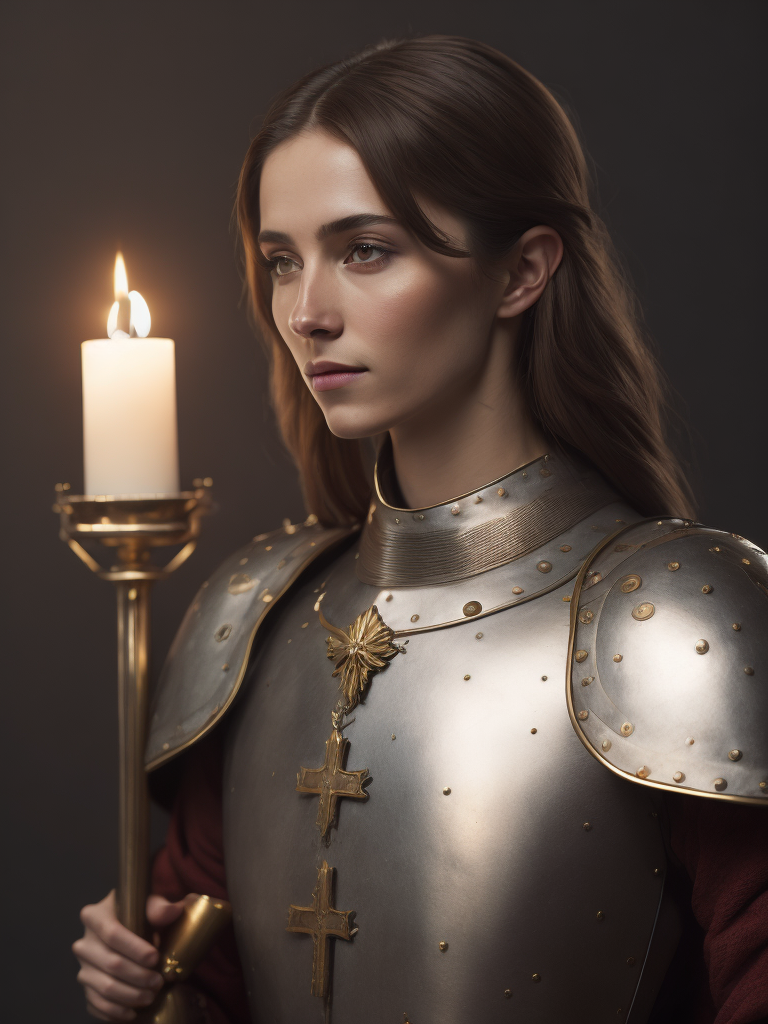 Premium Free ai Images | joan of arc medieval france petite and lean ...