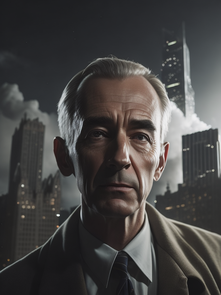 Premium Free ai Images | cinematic film still of robert oppenheimer an ...