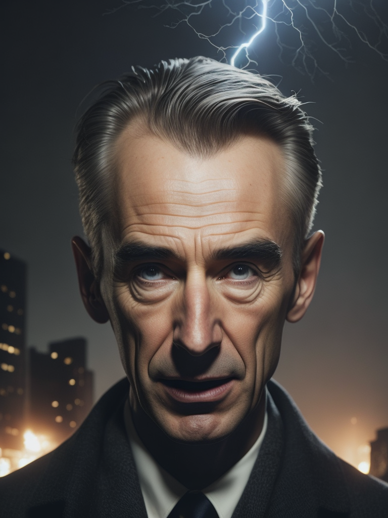 Premium Free ai Images | cinematic film still of robert oppenheimer an ...