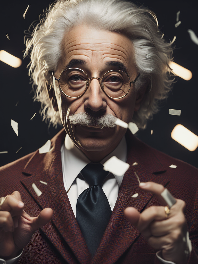 Premium Free ai Images | cinematic photo of albert einstein in rapper ...