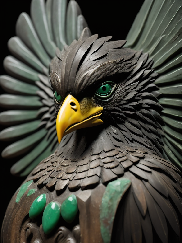 Premium Free ai Images | aztec era xiuhtecuhtli marble sculpture aztec ...