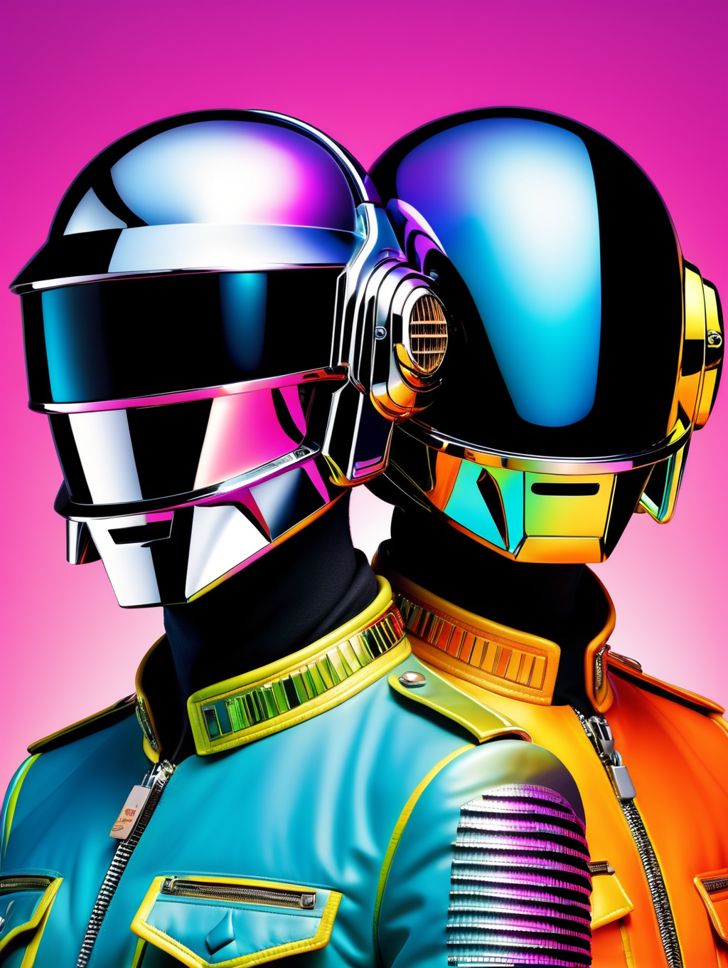 Premium Free ai Images | portrait of daft punk ultra realism super ...