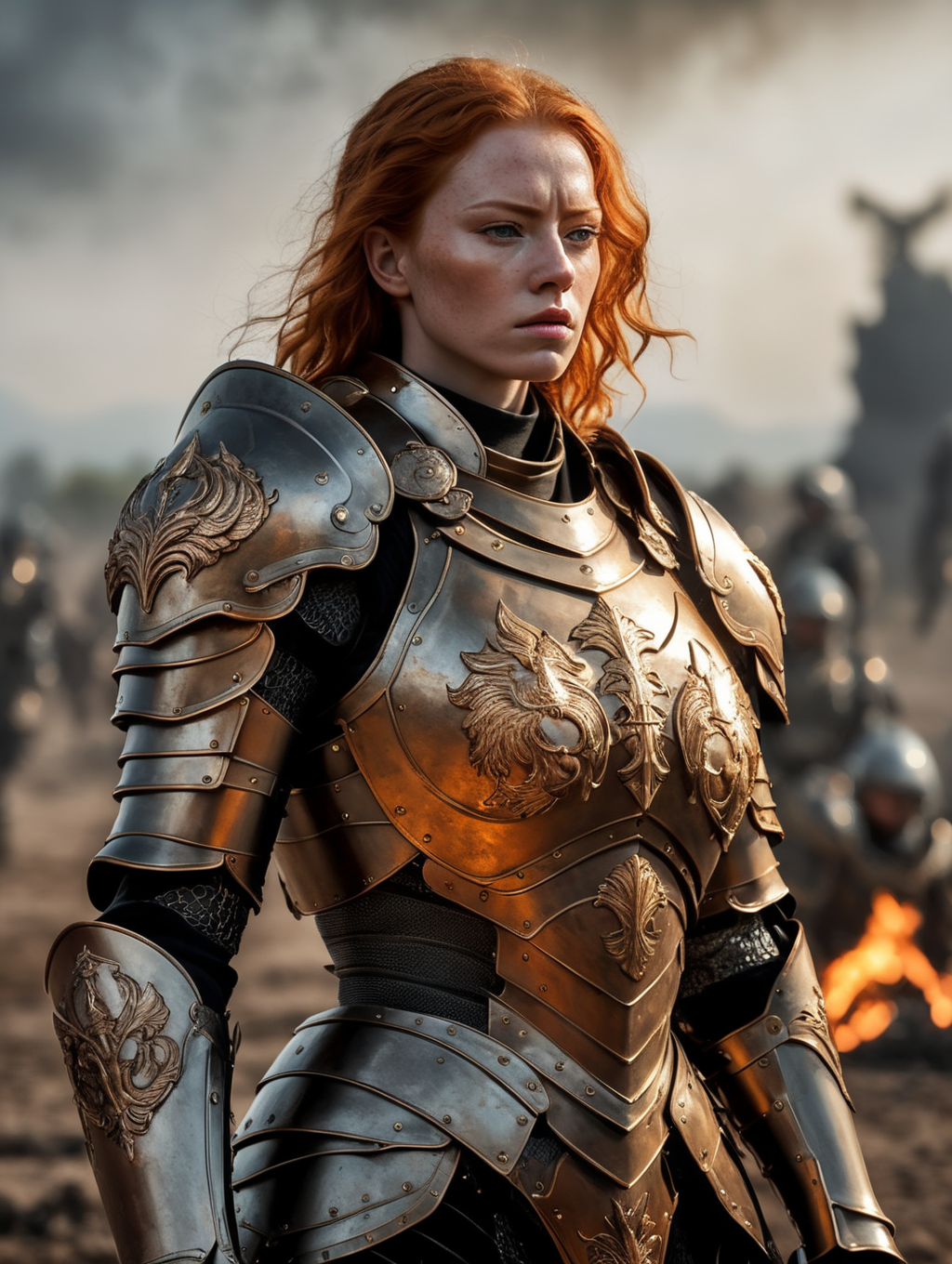 Premium Free ai Images | detailed illustration of ginger female divine ...