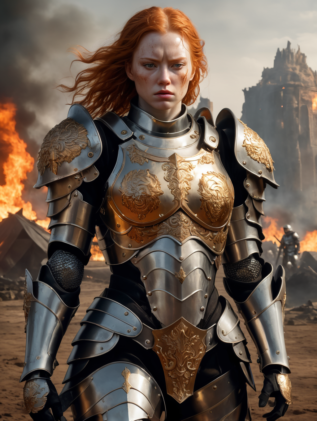 Premium Free ai Images | detailed illustration of ginger female divine ...