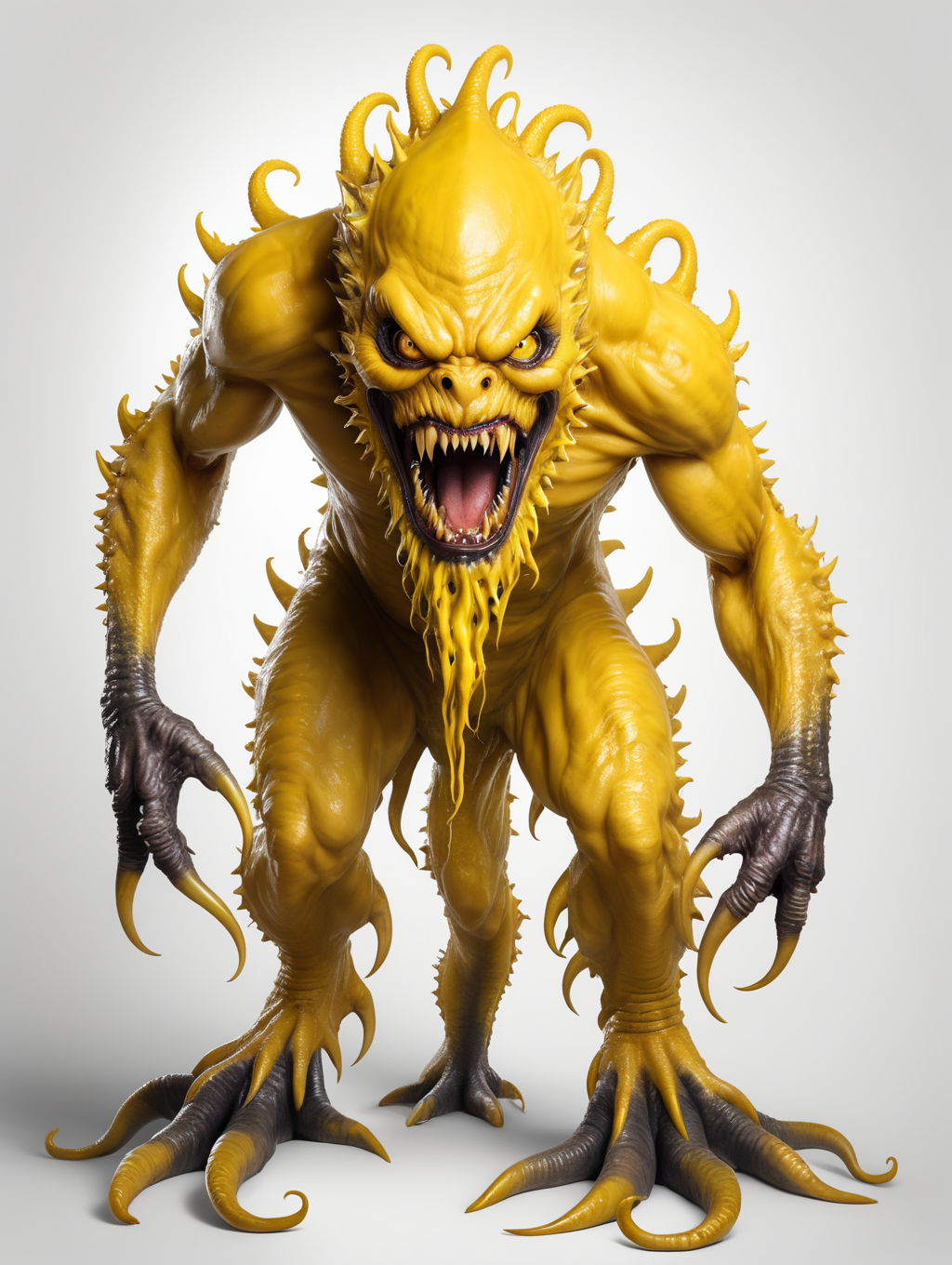 Premium Free ai Images | full body portrait of yellow maniacal cyclops ...
