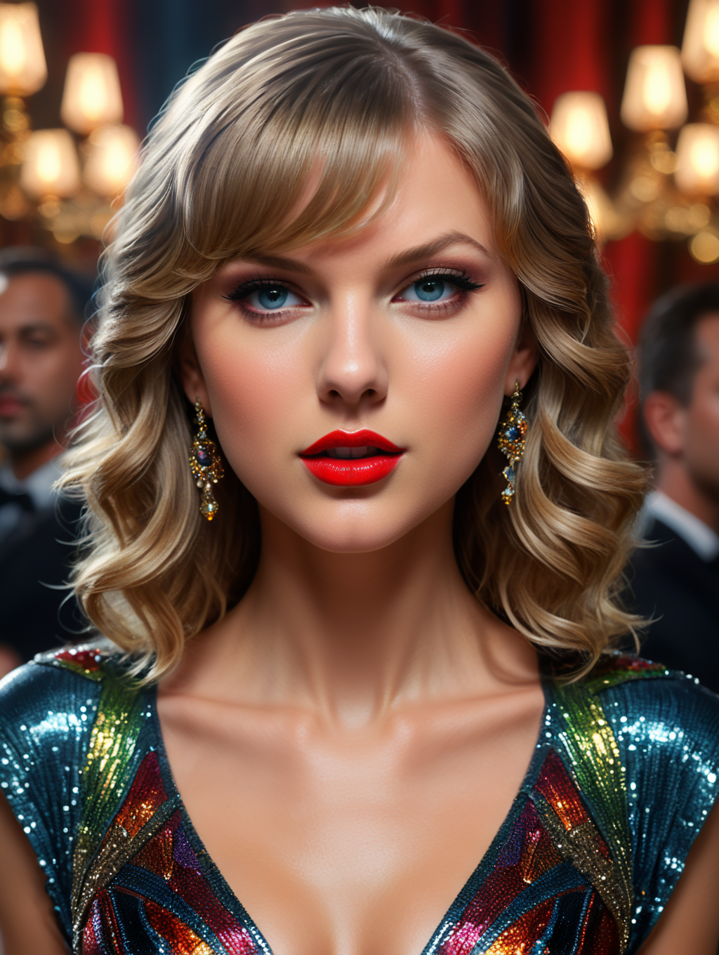 Premium Free ai Images | portrait of taylor swift bright and saturated ...
