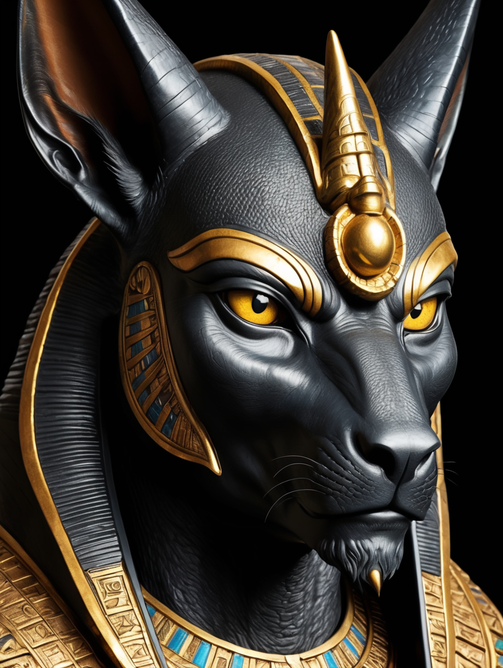 Premium Free ai Images | egyptian god anubis portrait hyper realistic ...