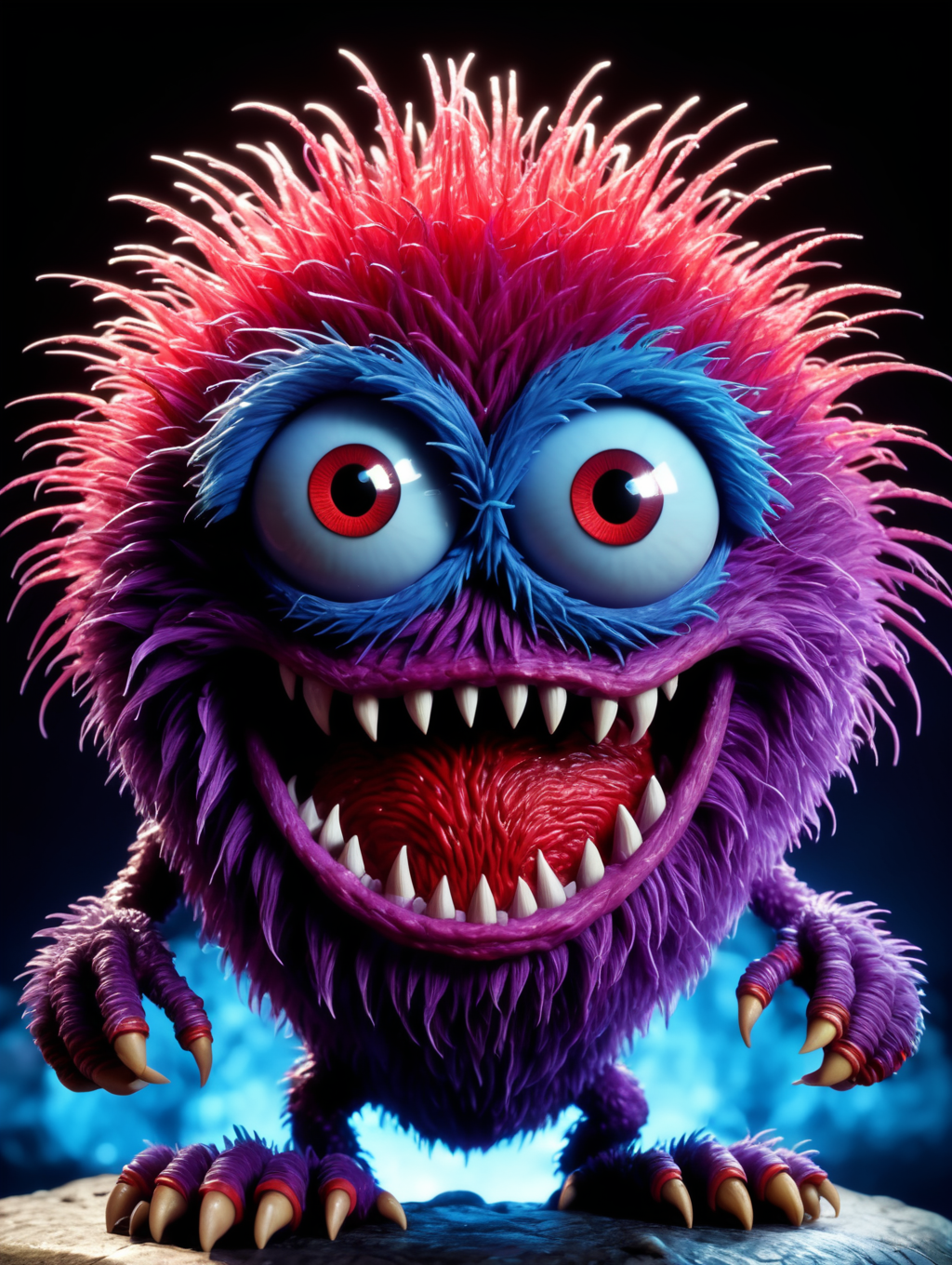 Premium Free ai Images | cgi red germ monster character highly detailed ...