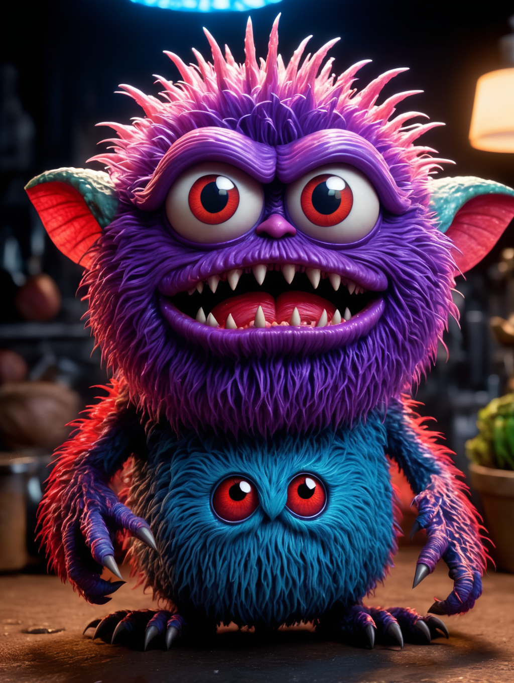 Premium Free ai Images | cgi red germ monster character highly detailed ...